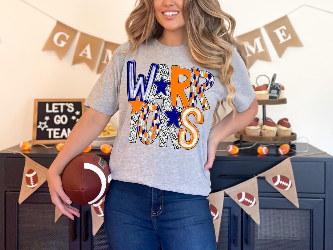 Warriors Orange and Navy Transfer Sheet - Etsy