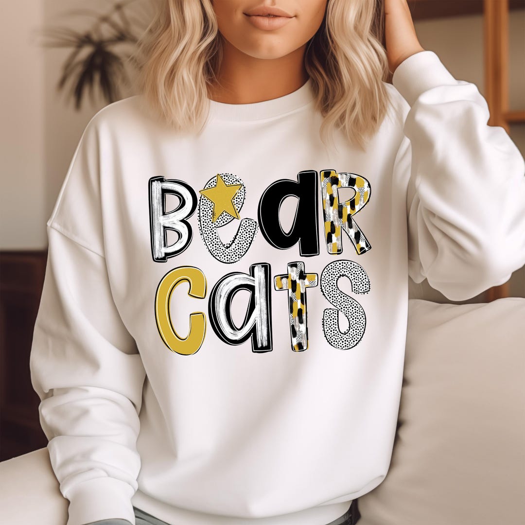 Bearcats Black and Gold Transfer Sheet - Etsy