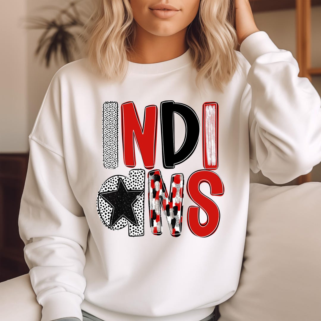 Indians Red and Black Transfer Sheet - Etsy