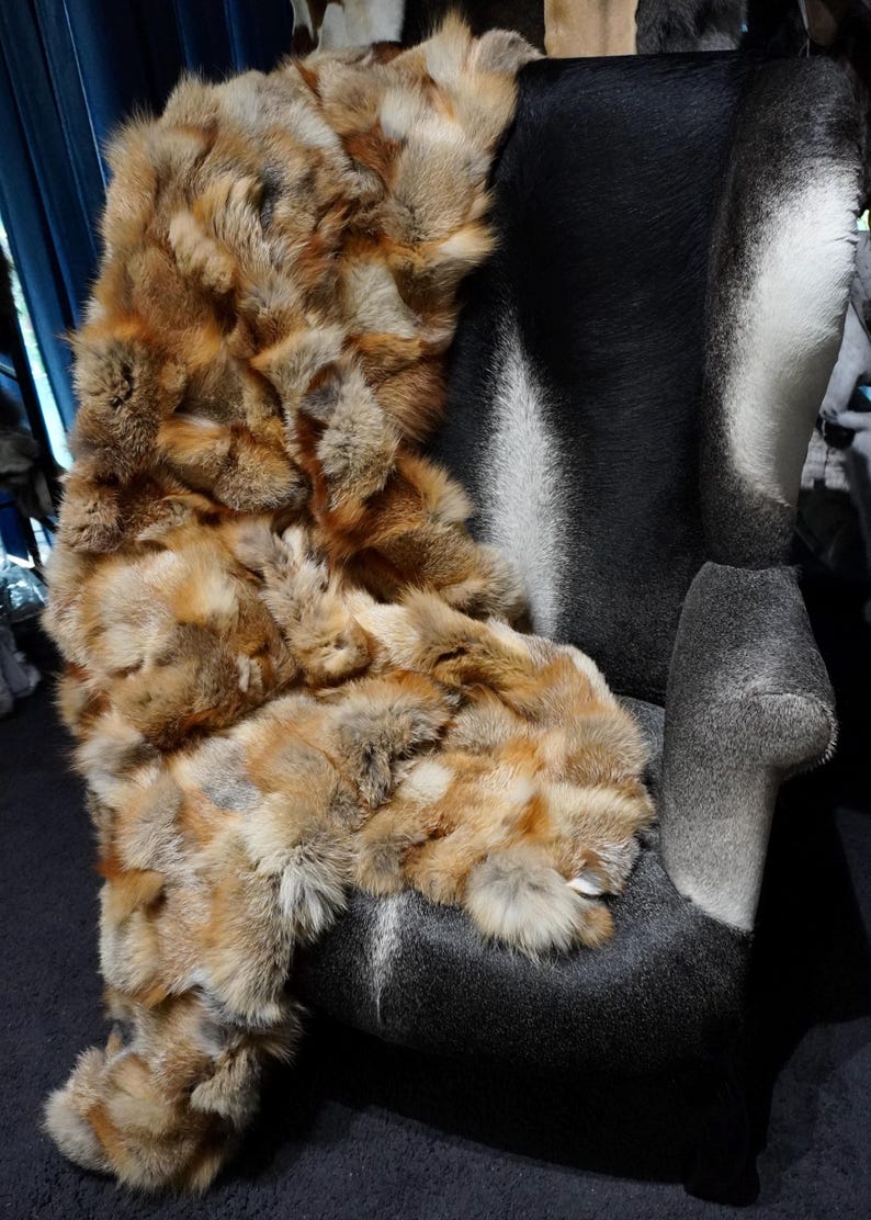 An Absolutely Beautiful Natural Red Fox Fur Throw/ Rug/blanket - Etsy