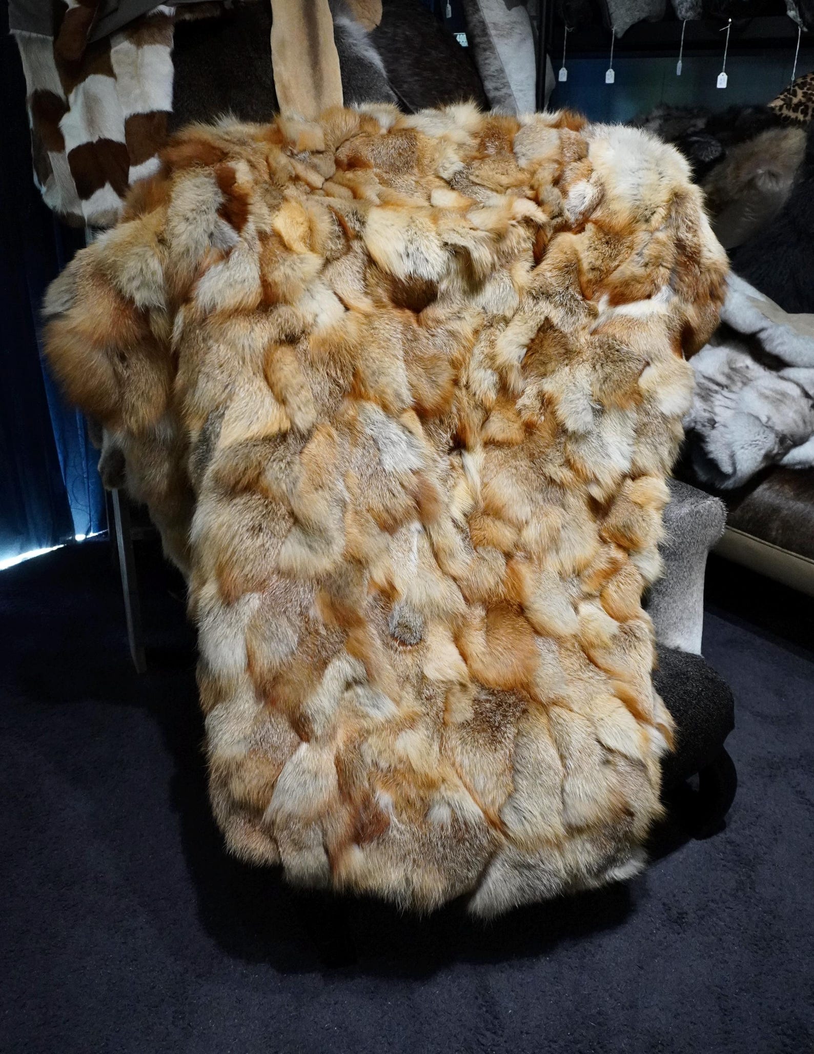 An Absolutely Beautiful Natural Red Fox Fur Throw/ Rug/blanket - Etsy