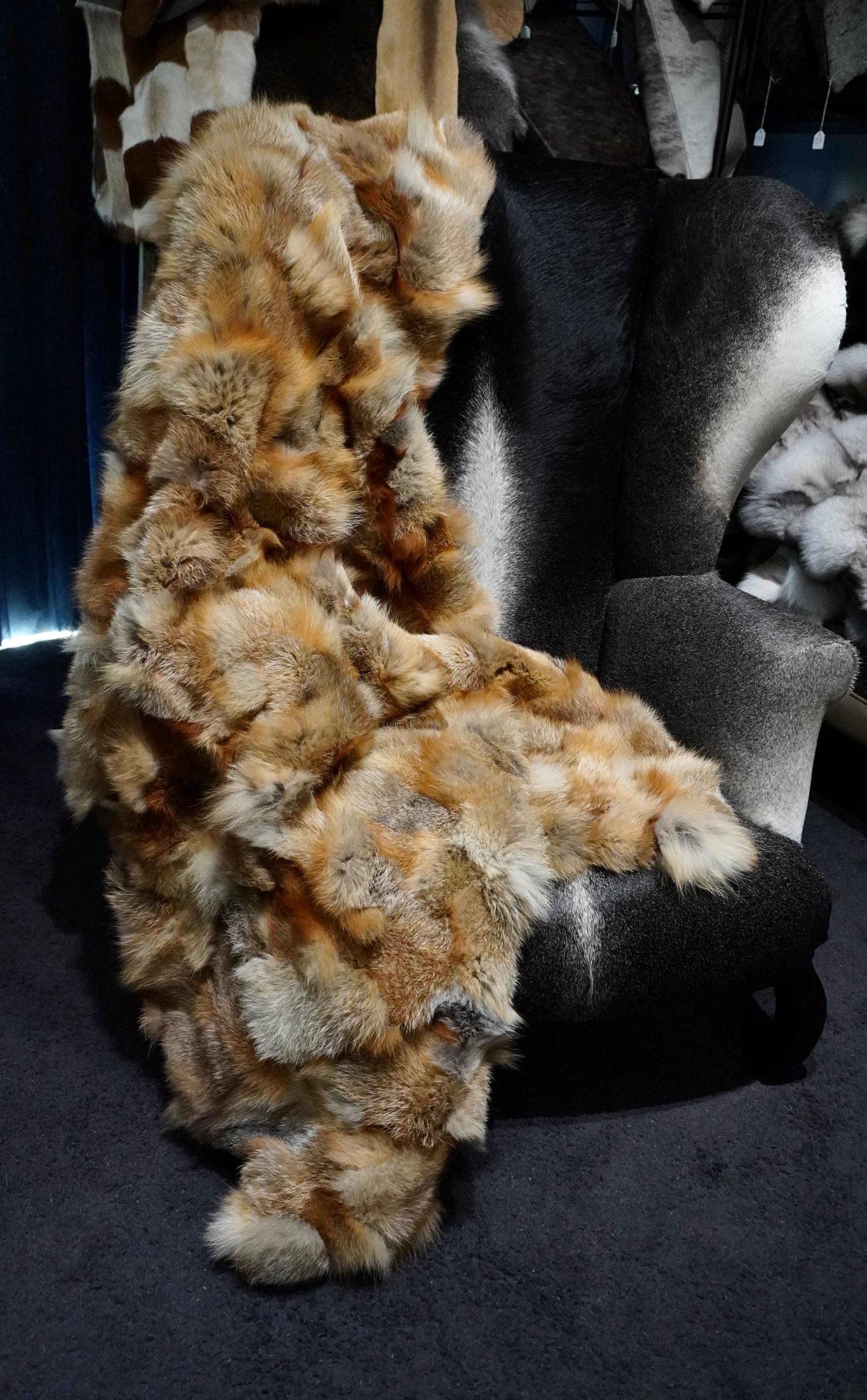 An Absolutely Beautiful Natural Red Fox Fur Throw/ Rug/blanket - Etsy