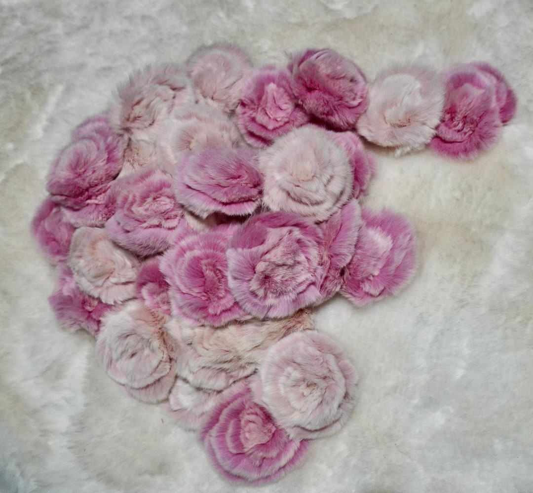 Beautiful Fur Roses - Add That Something Special - Both Clip and Pin ...
