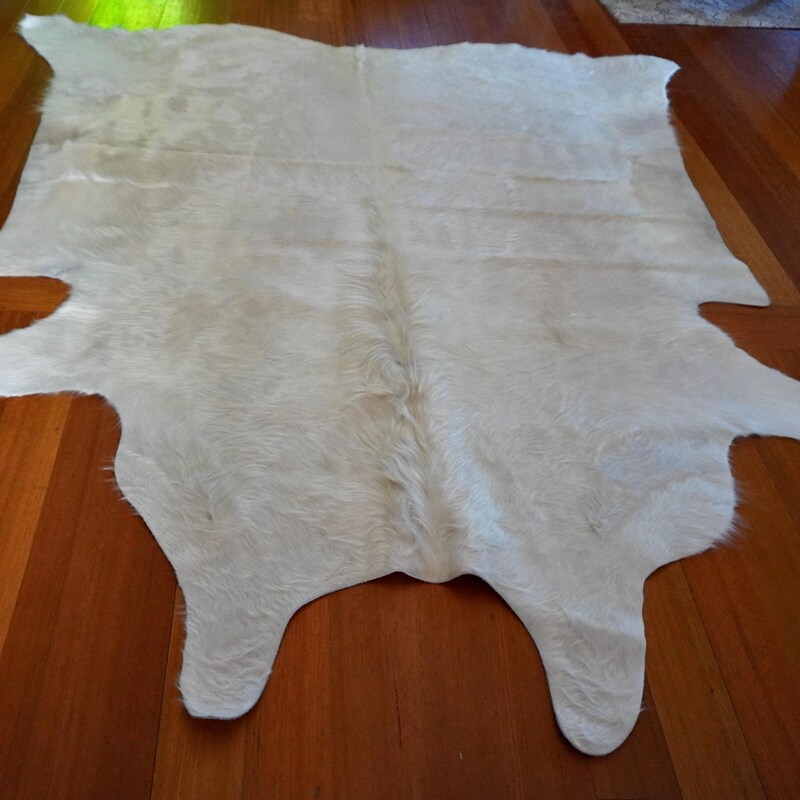 White Cowhide Rug - Etsy