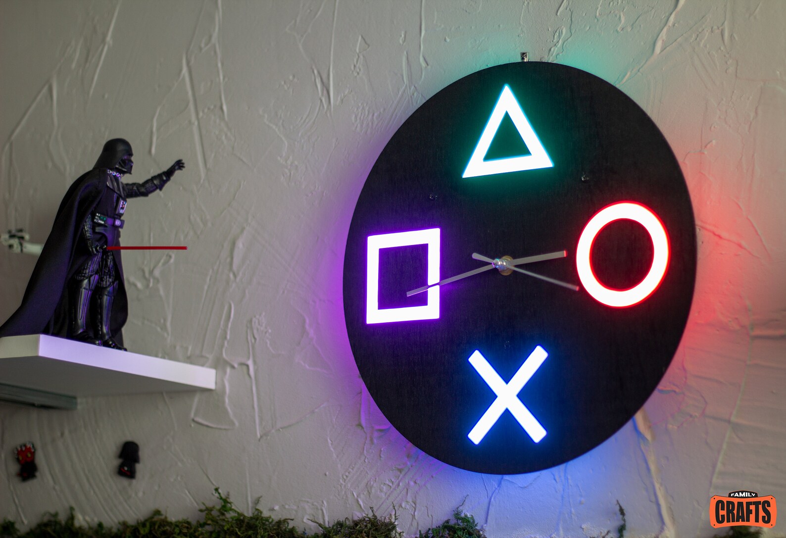 PlayStation Icons LED Clock Light Music IR controller/Logo | Etsy