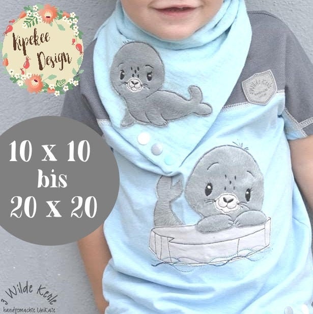 Kleine Robbe Stickdatei | Etsy