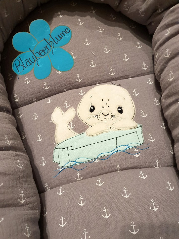 Kleine Robbe Stickdatei | Etsy