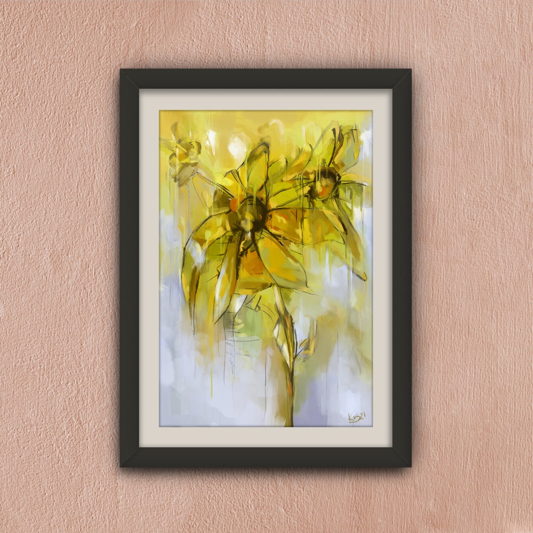 Daffodil Art, Daffodils Print, Daffodils Wall Art, Moder Wall Art ...