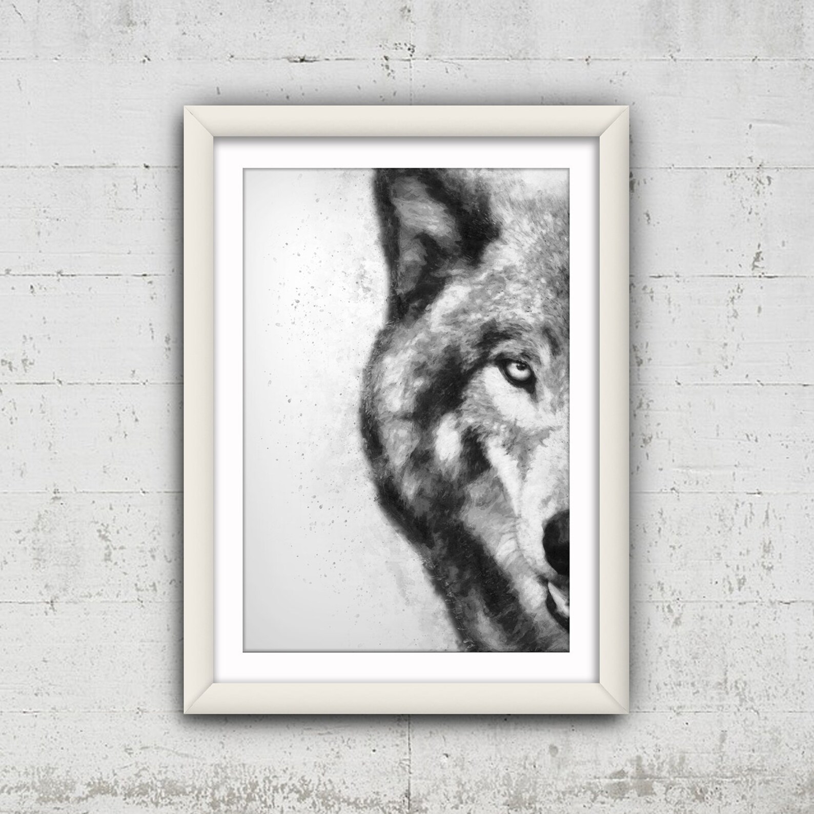 Wolf Print Wolf Photo Wolf Art Art Print Wall Decor Black | Etsy