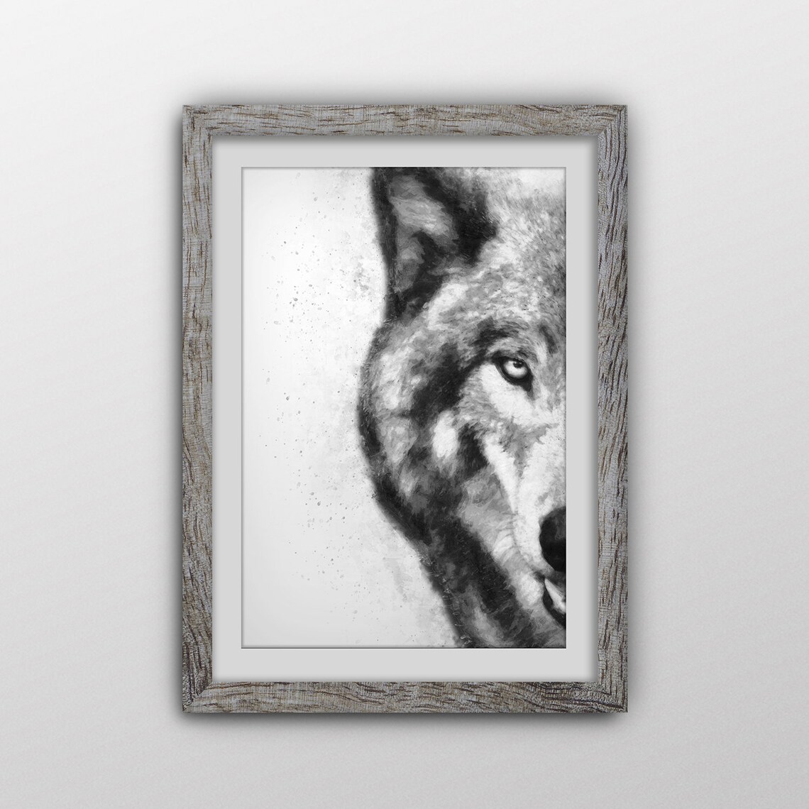 Wolf Print Wolf Photo Wolf Art Art Print Wall Decor Black | Etsy