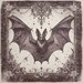 Gothic Bat Art Print Dark Fantasy Wall Decor Victorian Goth Bat ...
