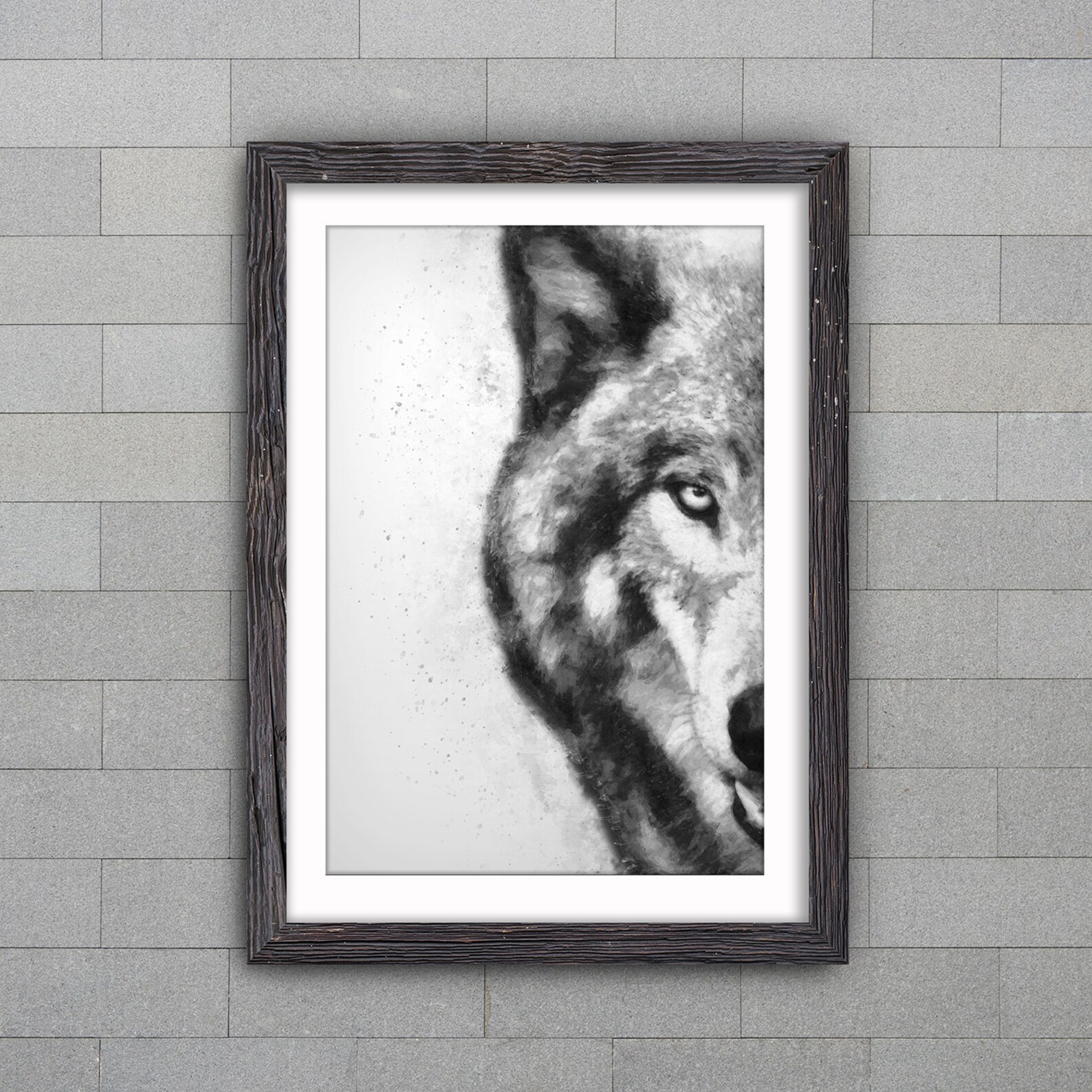 Wolf Print Wolf Photo Wolf Art Art Print Wall Decor Black | Etsy