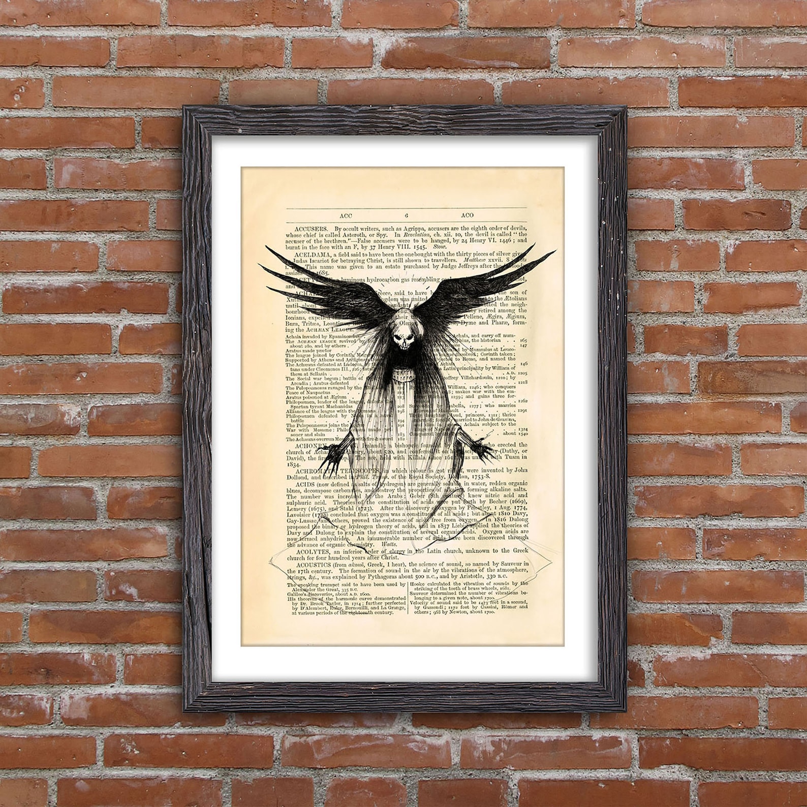 Demon Poster Vintage Book Print Wall art decor Goth gift | Etsy