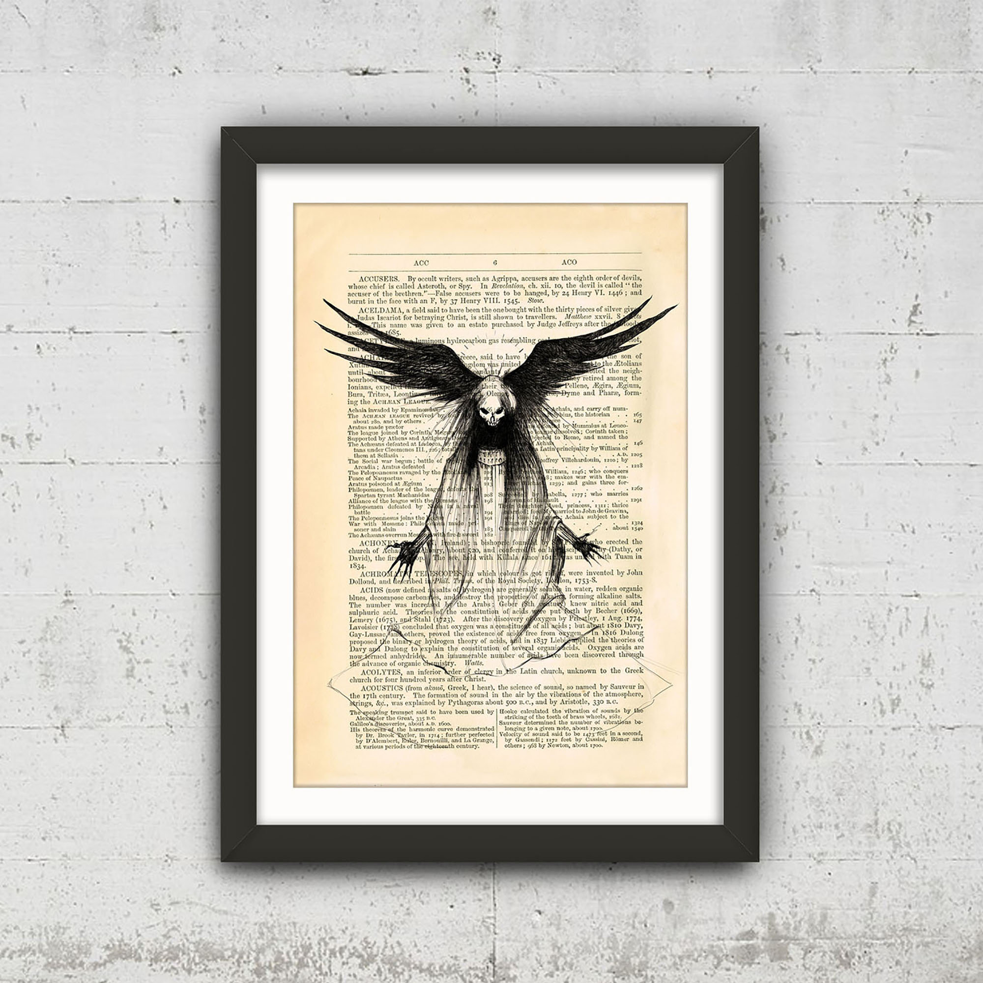 Demon Poster Vintage Book Print Wall art decor Goth gift | Etsy