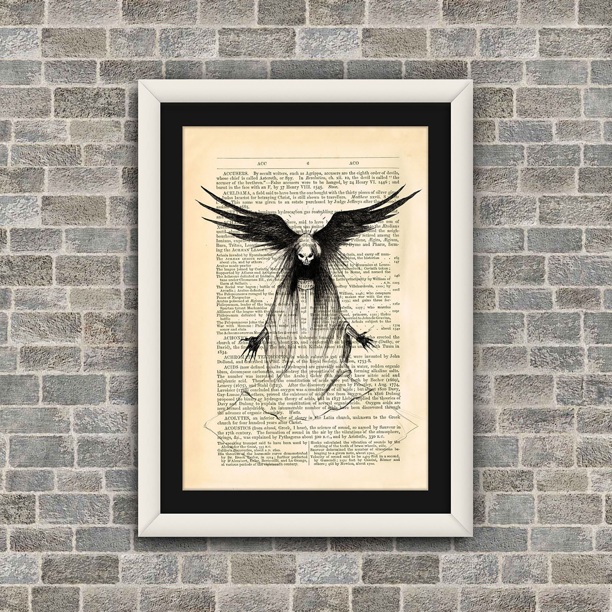 Demon Poster Vintage Book Print Wall art decor Goth gift | Etsy