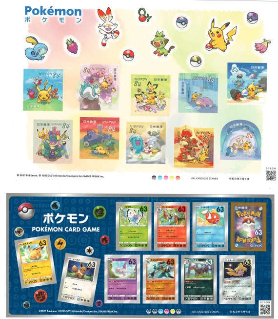 Pokemon Greeting Stamp Sheets Set Japan Post Limited Set New - Etsy