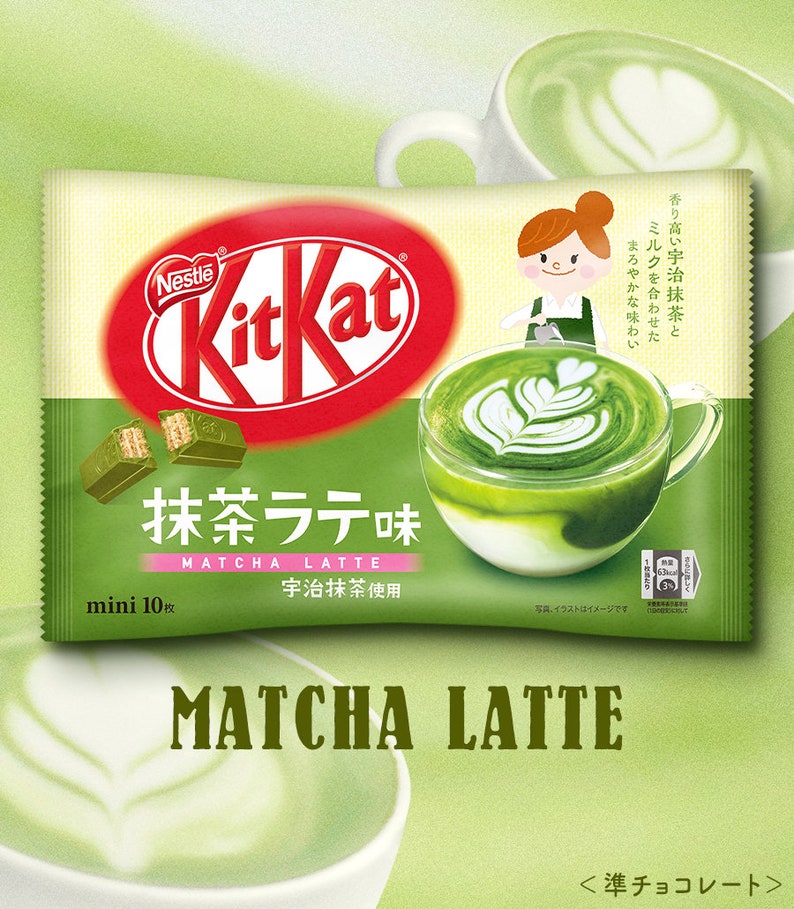 Kit Kat Uji Green Tea Latte Flavor 2pcs Japanese Rare Kit Kat / Direct ...