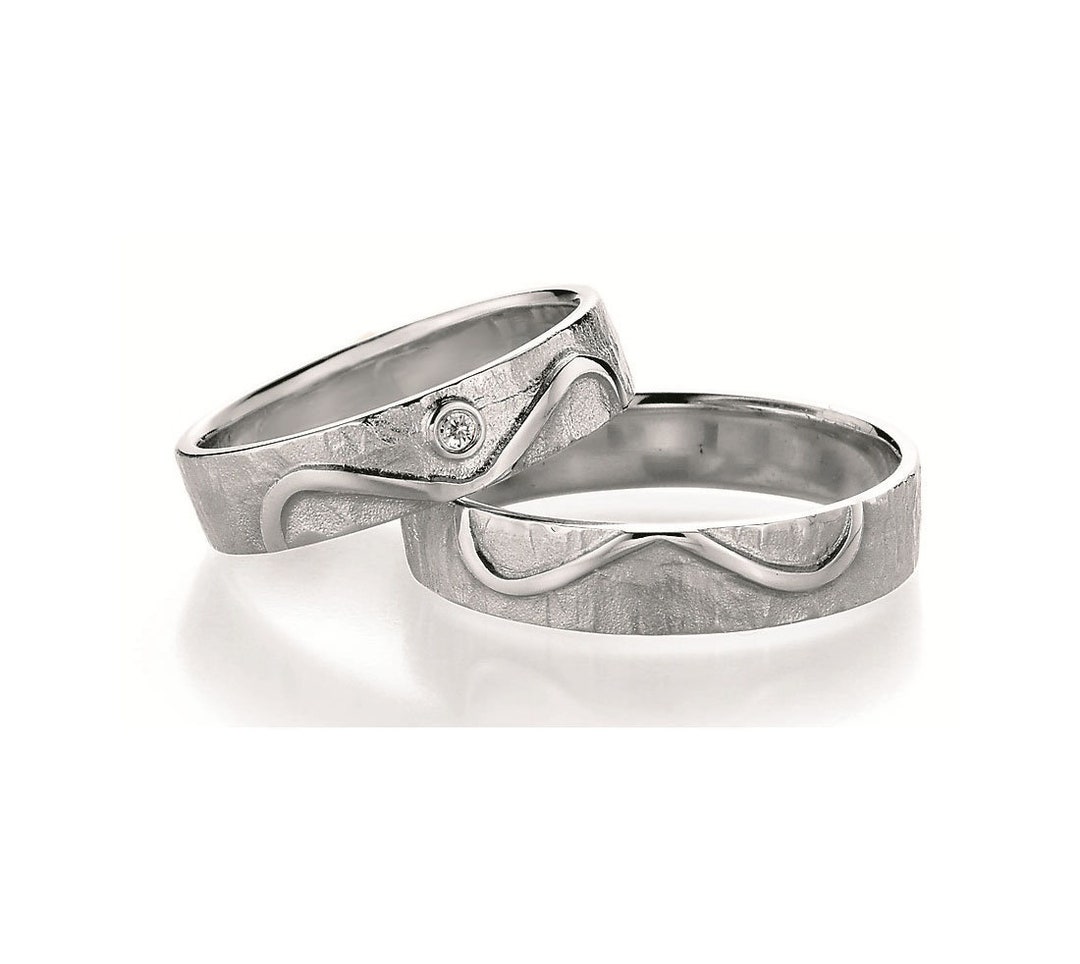 Pair of Wedding Rings Engagement Rings Partner Rings 925silver With ...