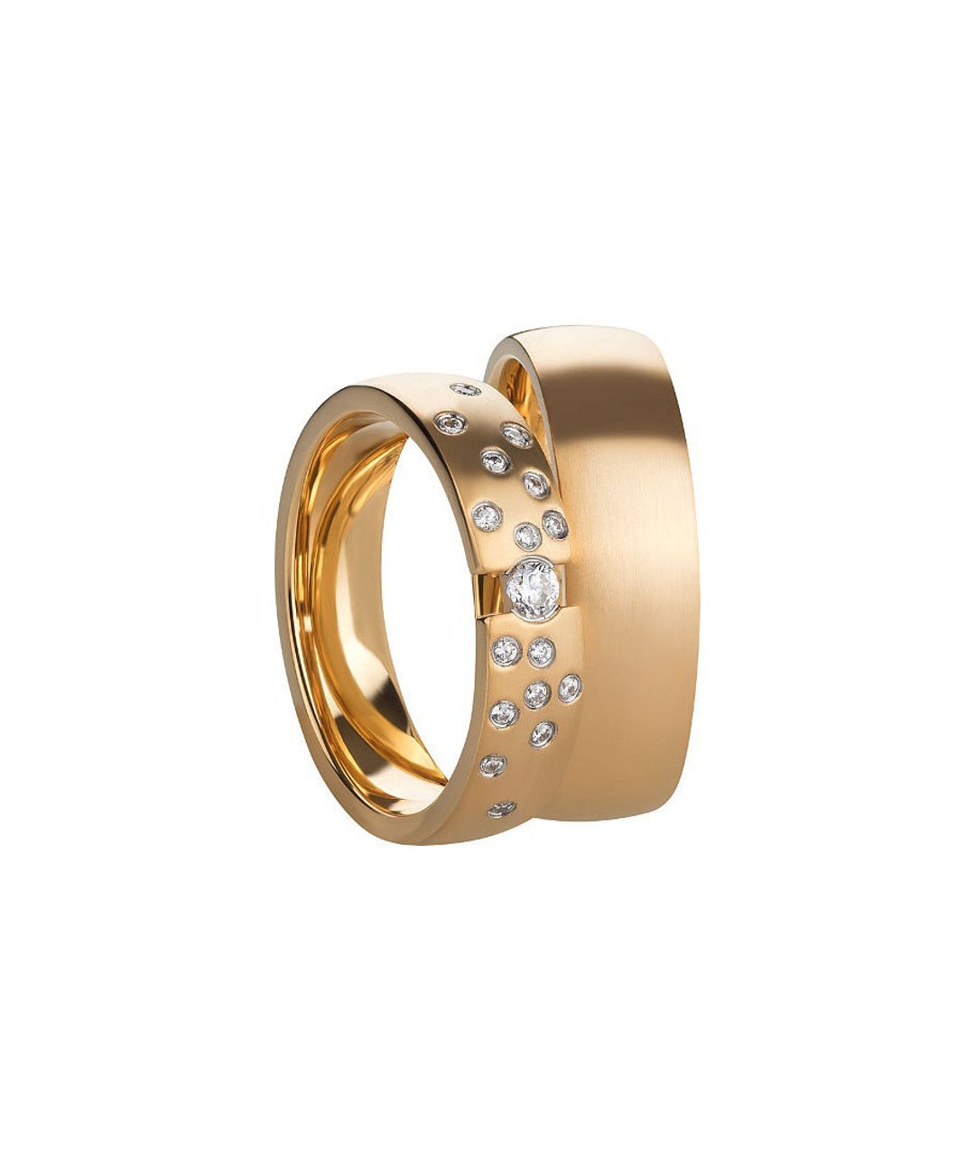 Stainless Steel Partner Rings Friendship Ring With Cubic Zirconia ...