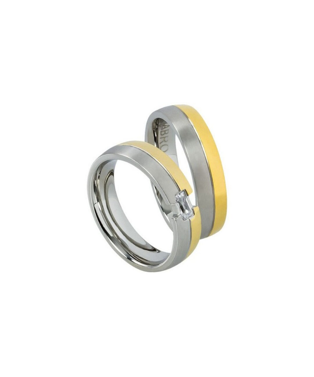 Stainless Steel Partner Rings Friendship Ring With Cubic Zirconia ...