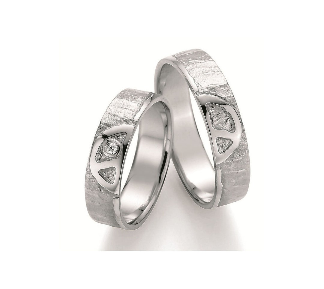 Pair of Wedding Rings Engagement Rings Partner Rings 925silver With ...