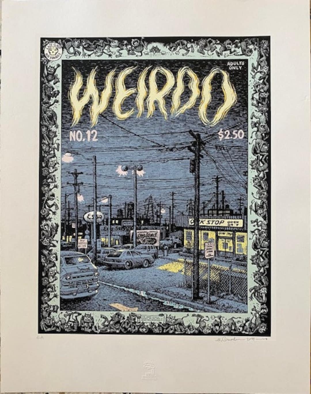 Robert Crumb Weirdo No.12 Serigraphy Artist Proof Original Signature ... Robert Crumb Weirdo No.12 Serigraphy Artist Proof Original Signature ...