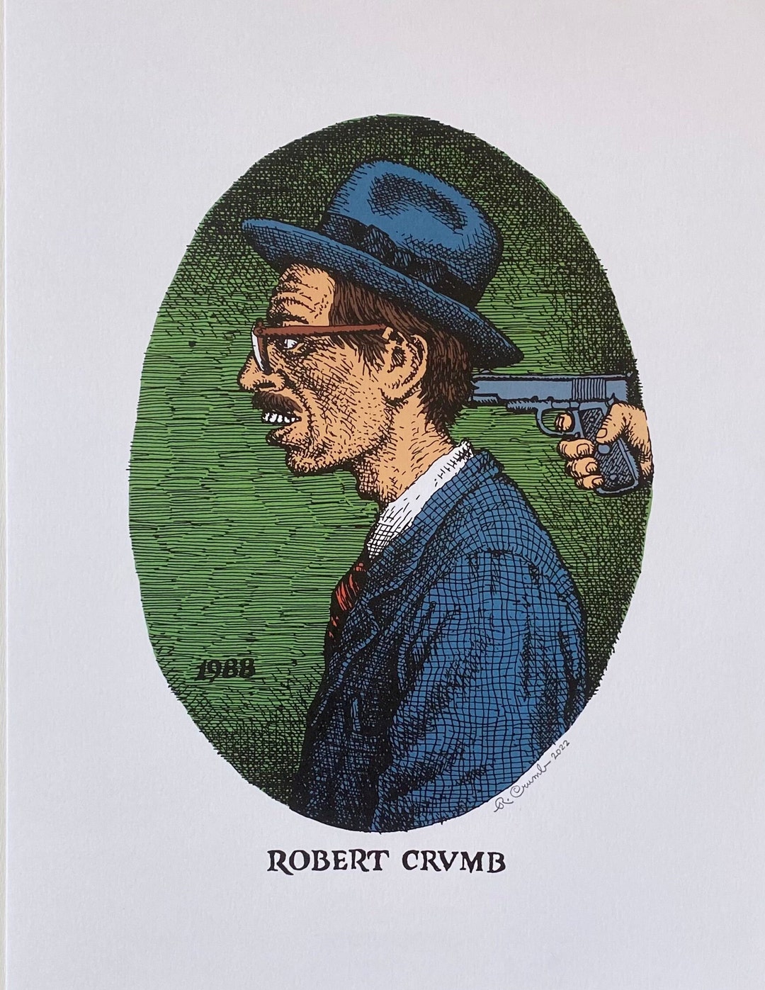 Robert Crumb - Self Portrait - Print - Original Signature - 2022 - Etsy