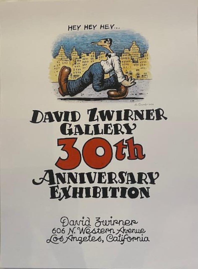 Robert Crumb - Poster « David Zwirner Gallery 30th » - 2023 - Etsy