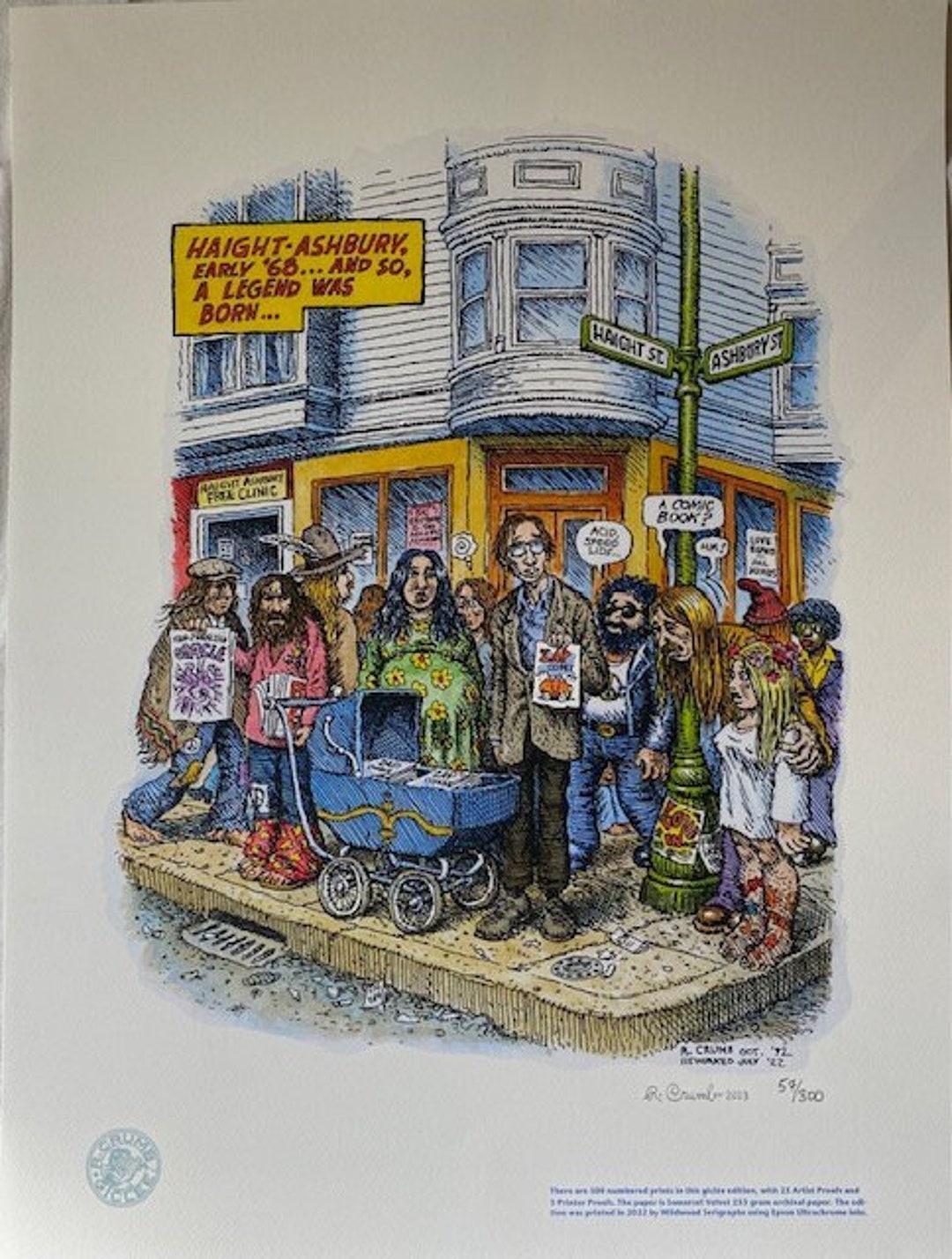 Robert Crumb Haight Ashbury Giclée 2023 57/300 Original Signature - Etsy