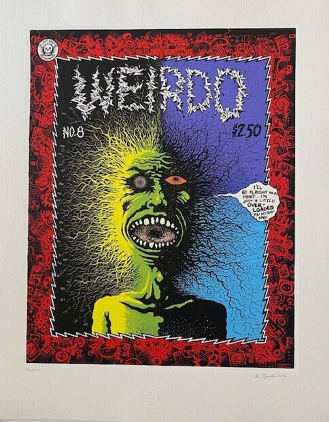 Robert Crumb - Weirdo No.8 - Serigraphy - 194/200 - Original Signature ... Robert Crumb - Weirdo No.8 - Serigraphy - 194/200 - Original Signature ...