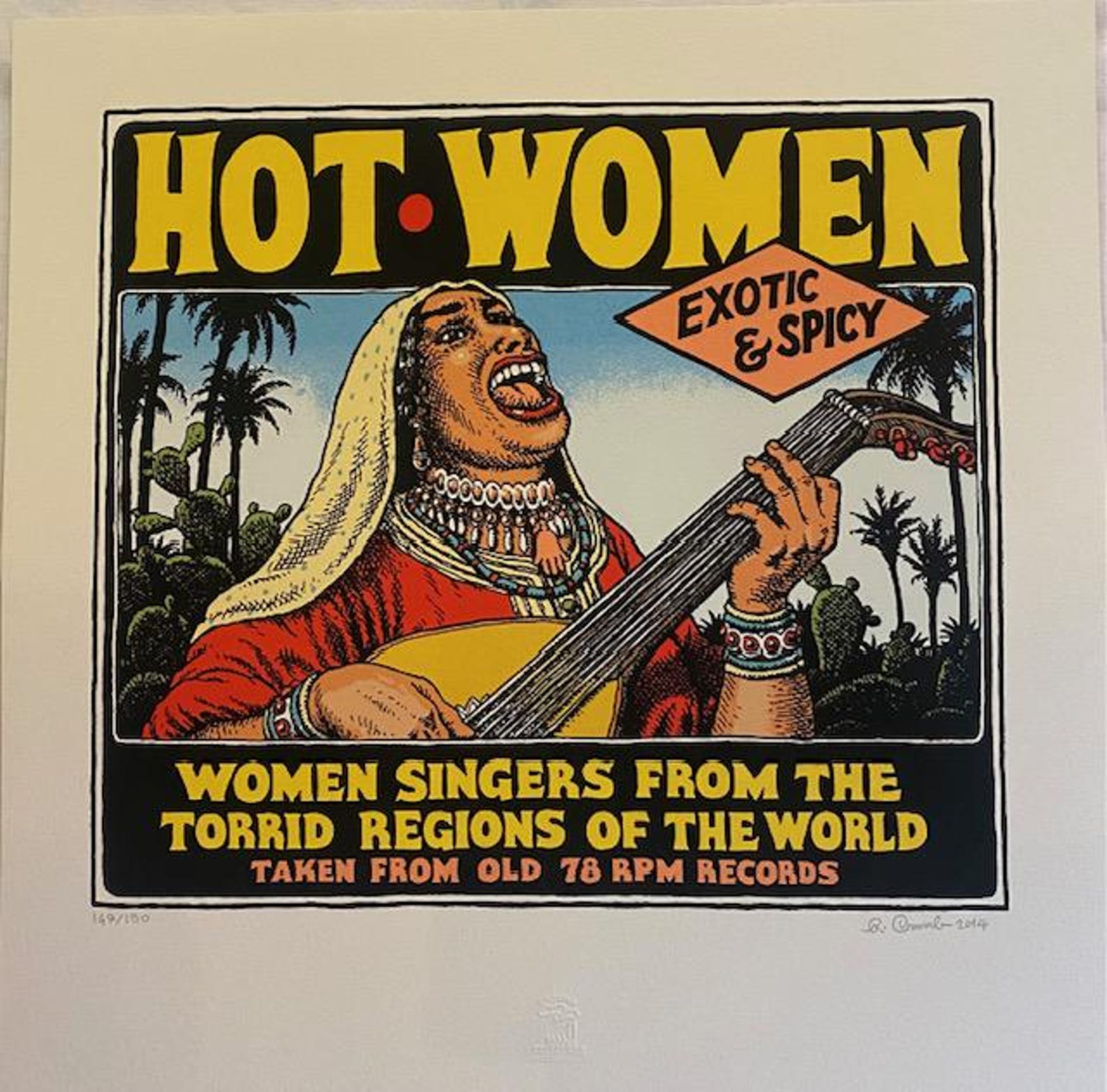 Robert Crumb - Hot Women - Sérigraphie - 2014 - Original Signature - Etsy