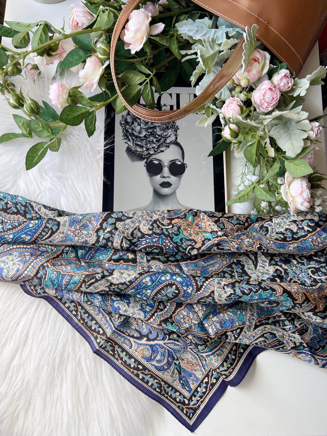 Vintage Liberty of London Silk Scarf 86x84 Cm / 33.8 X 33 Inch | Floral ...