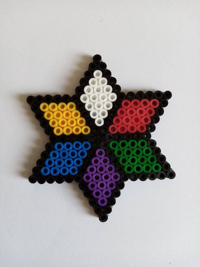Multiple Colour Perler Star Coaster - Etsy