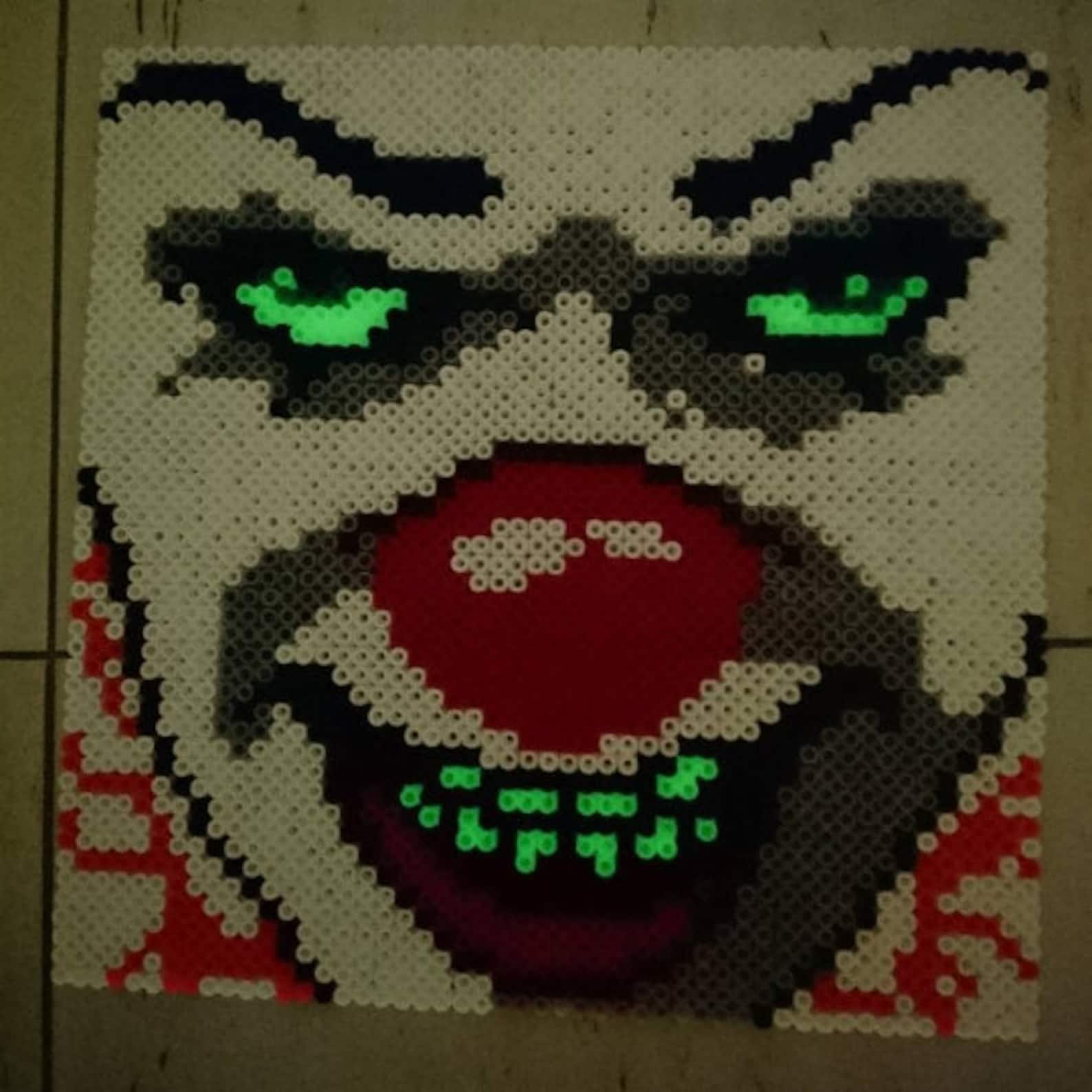 Pennywise Glow in the Dark Perler Bead - Etsy