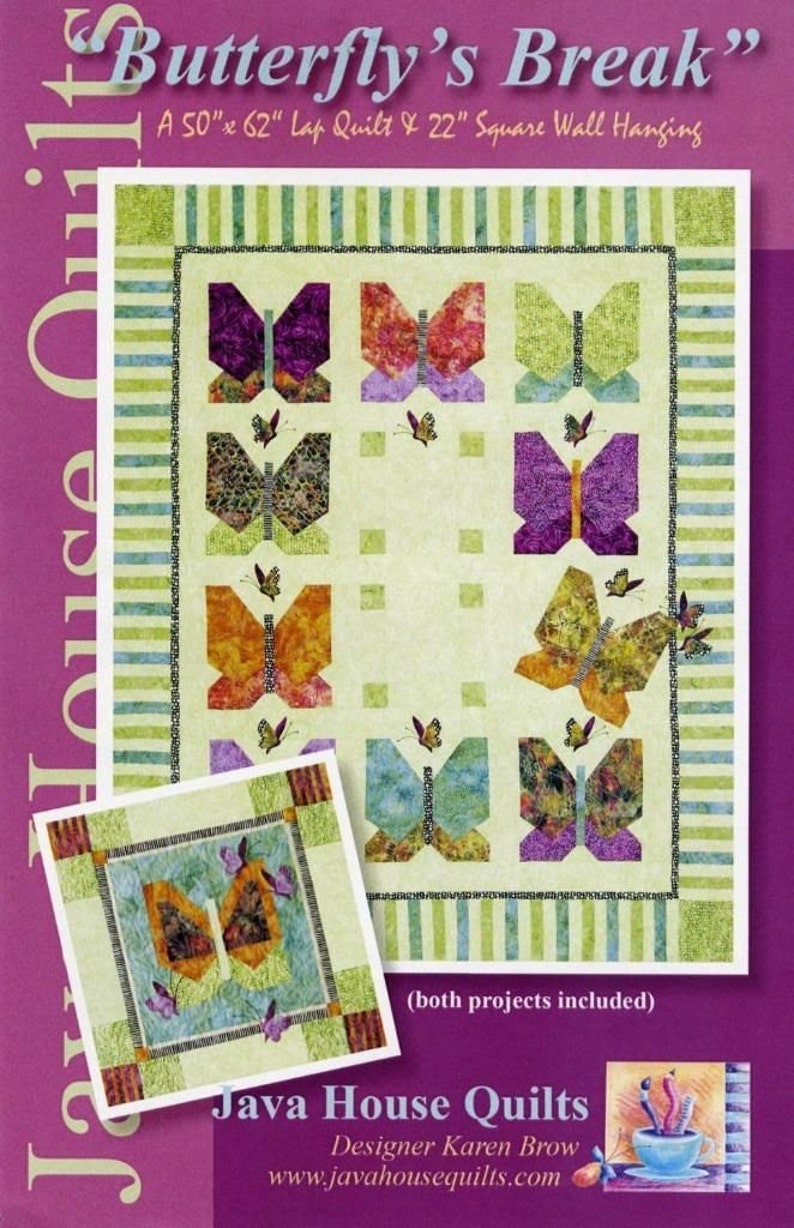 Butterfly's Break - a Quilt Pattern by Java House Quilts - Etsy