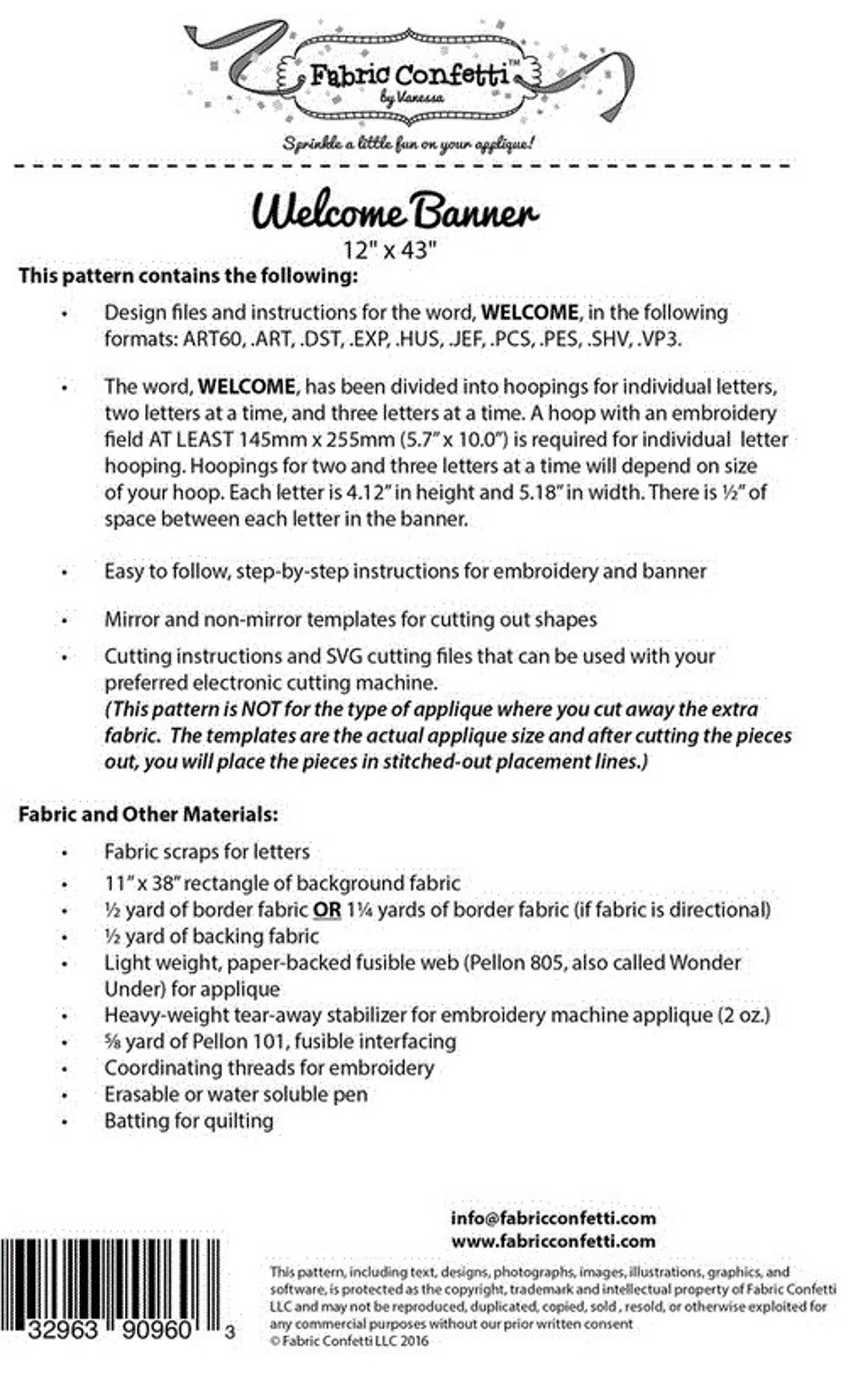 Welcome Banner Machine Embroidery Design on CD by Fabric - Etsy