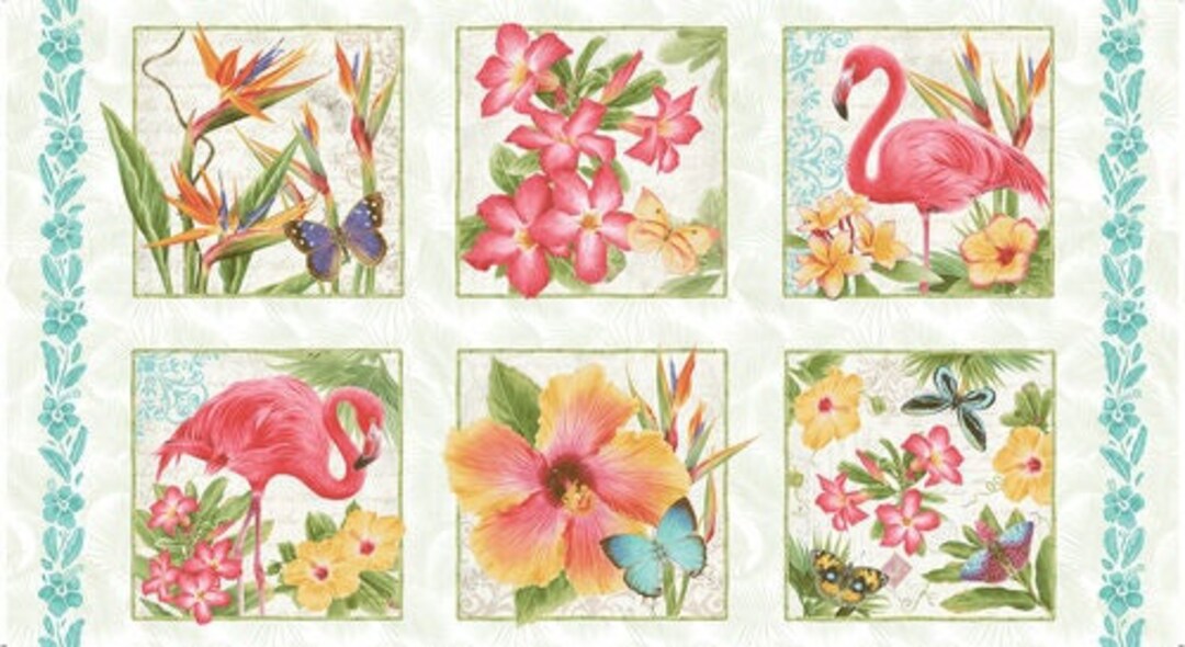 Pink Paradise Flamingo Blocks - Etsy