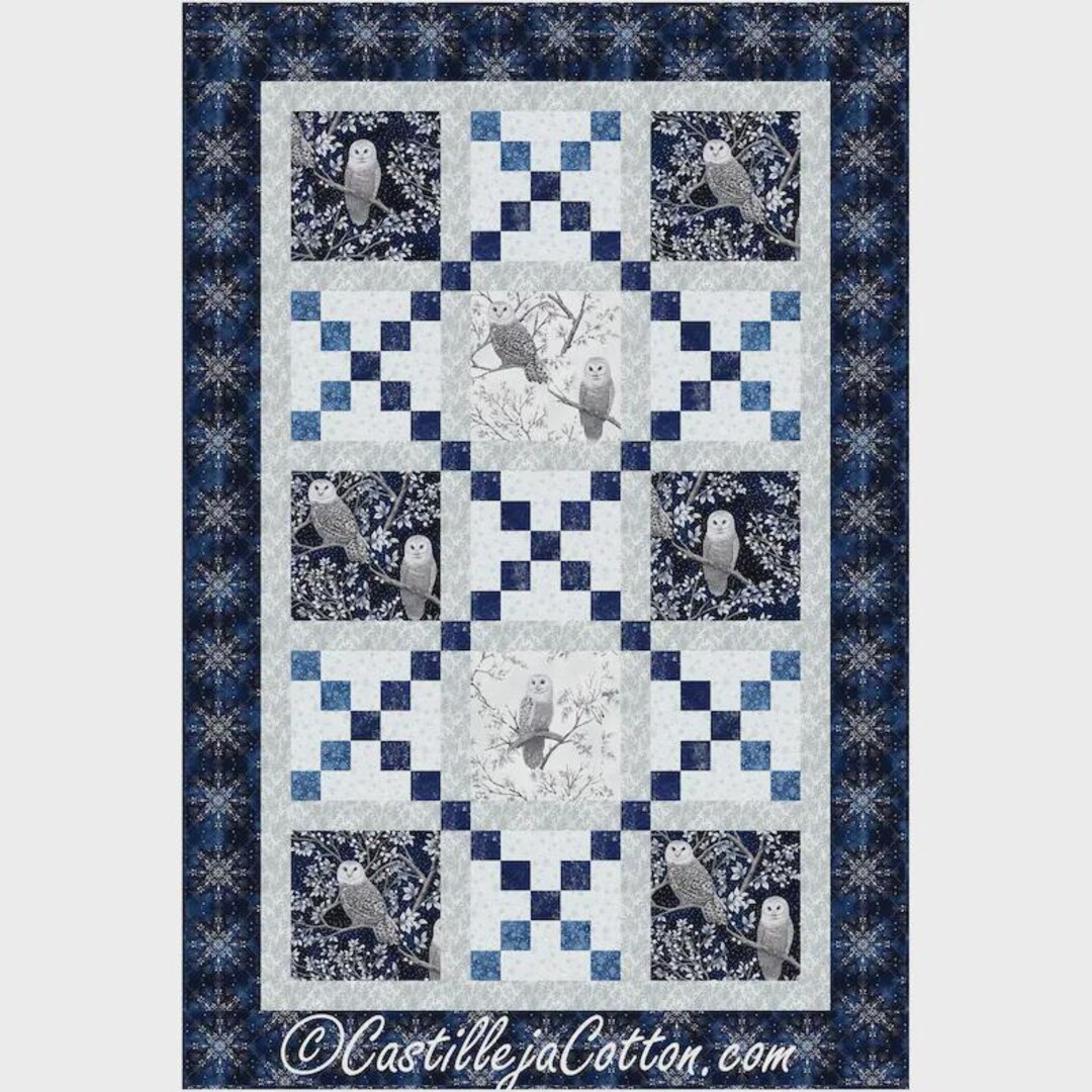 Midnight Owl Quilt Kit by Castillejacotton.com - Etsy
