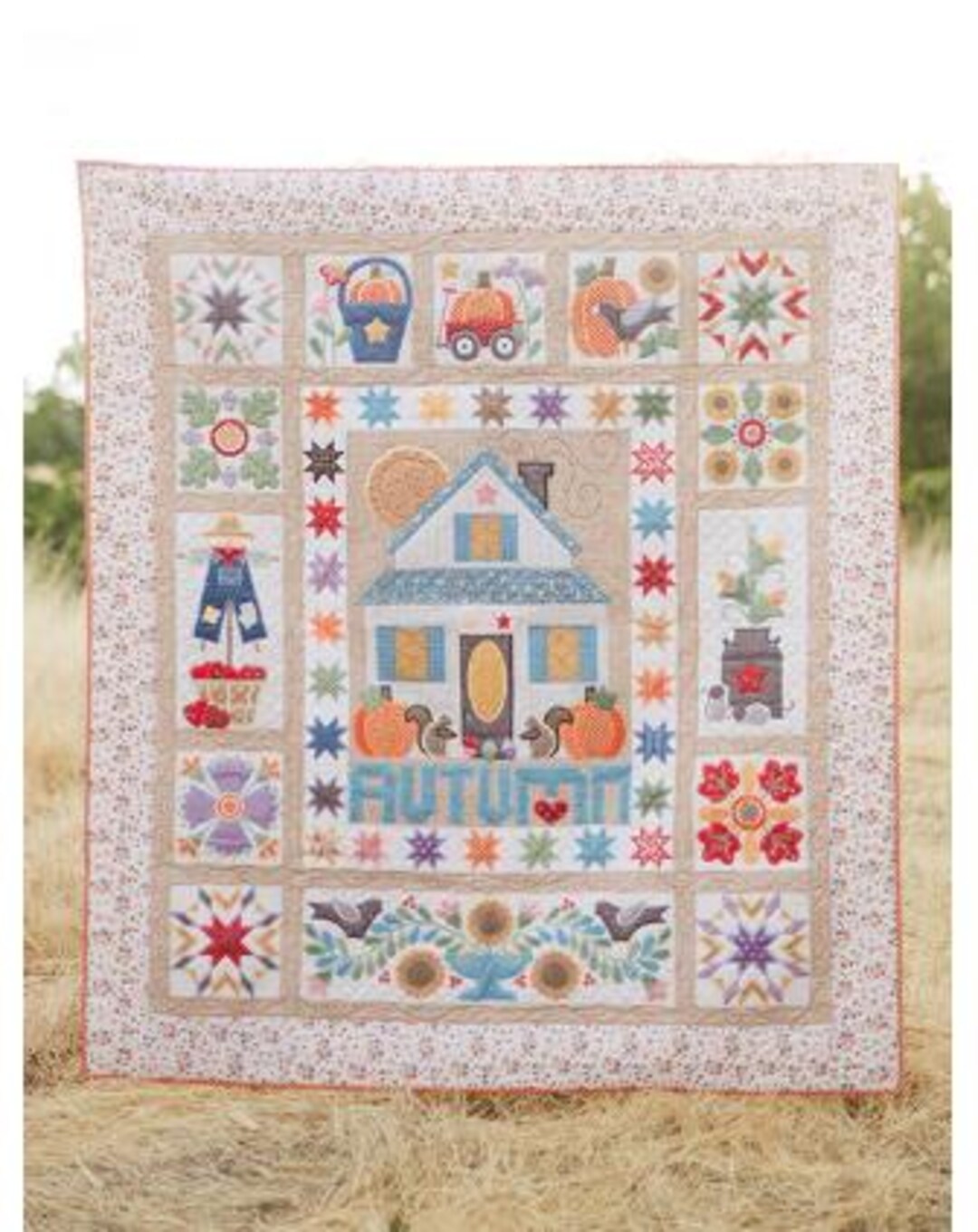 Autumn Love Quilt Embroidery Design on USB - Etsy