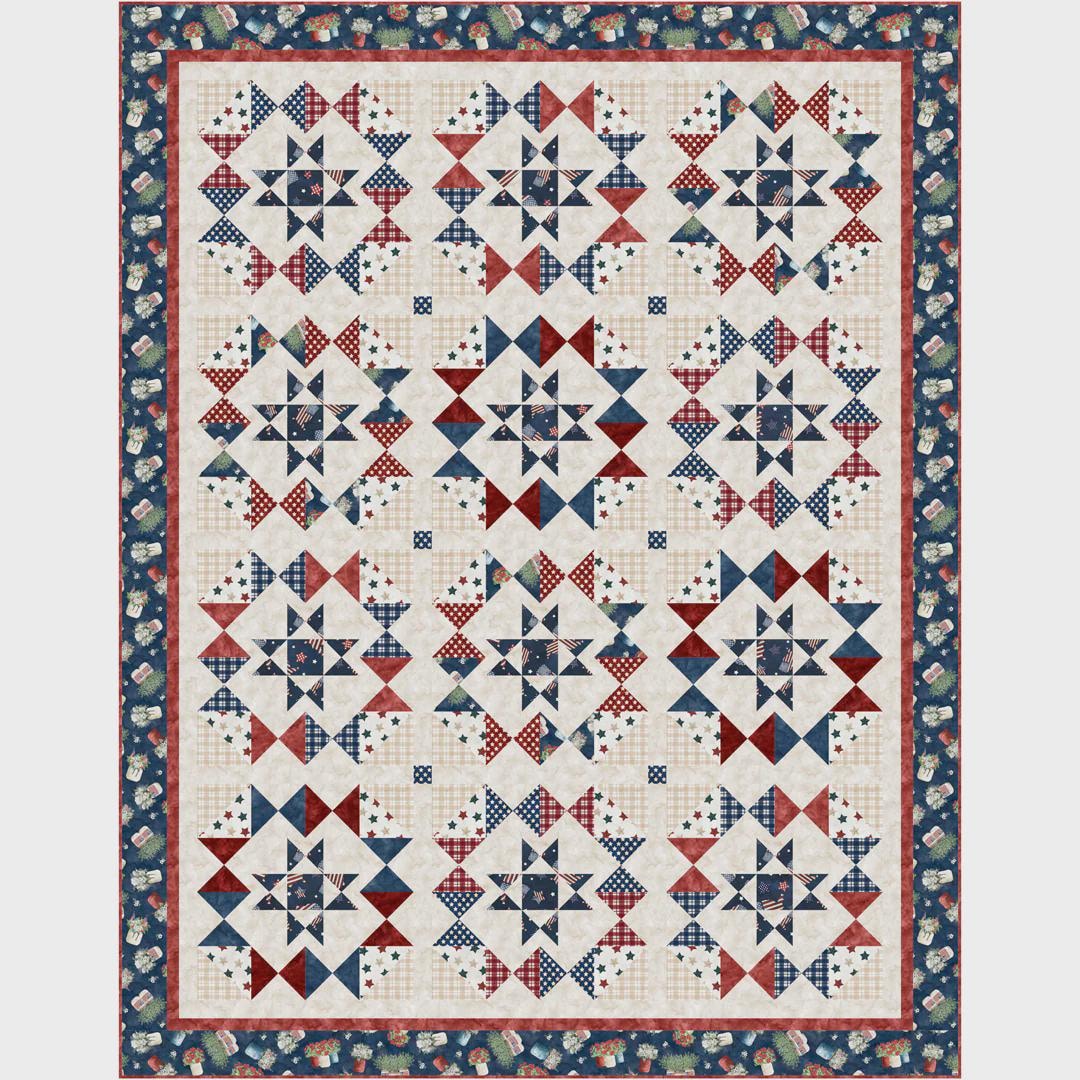 Let Freedom Ring Quilt Kit With Farmhouse Americana Fabric Collection ...