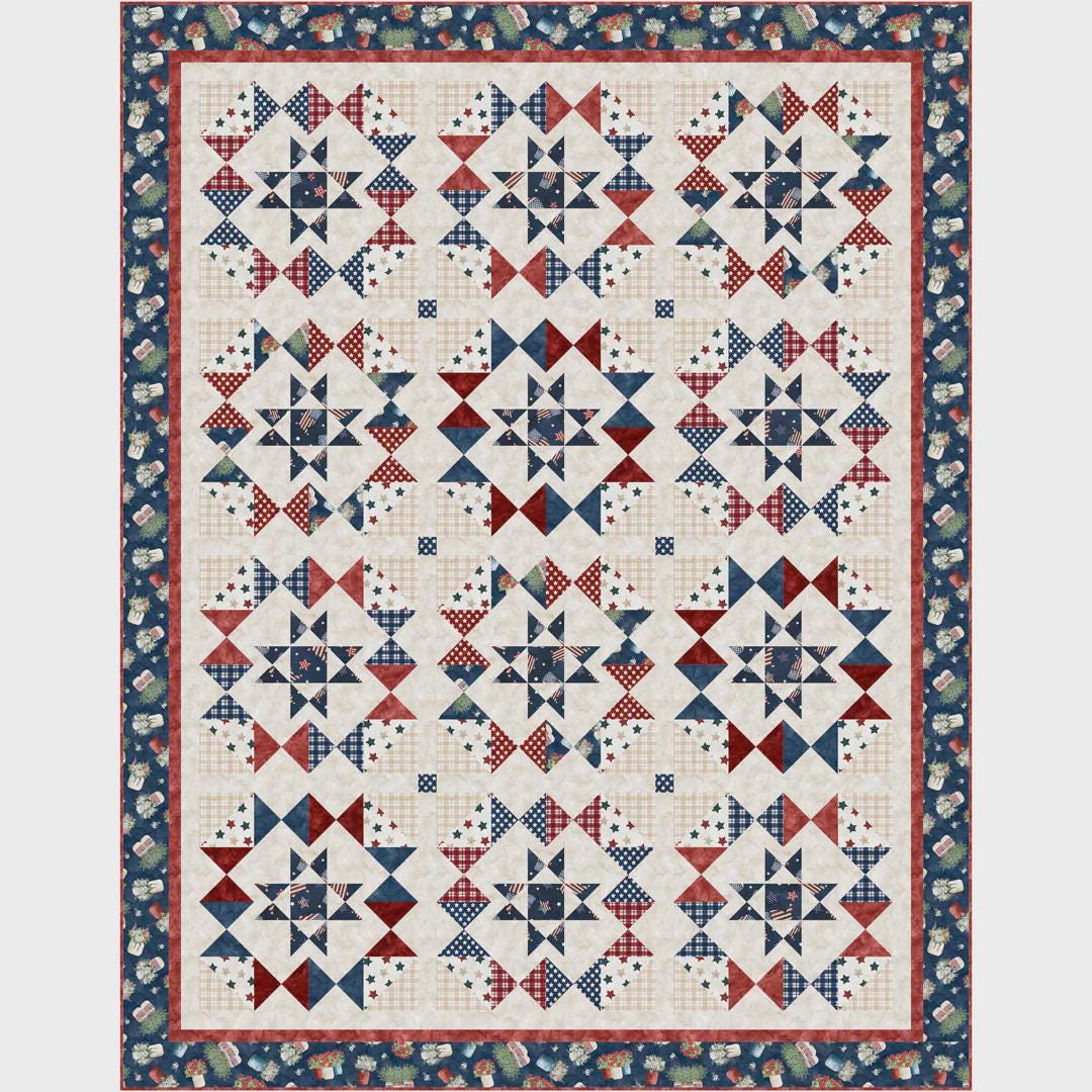 Let Freedom Ring Quilt Kit With Farmhouse Americana Fabric Collection ...