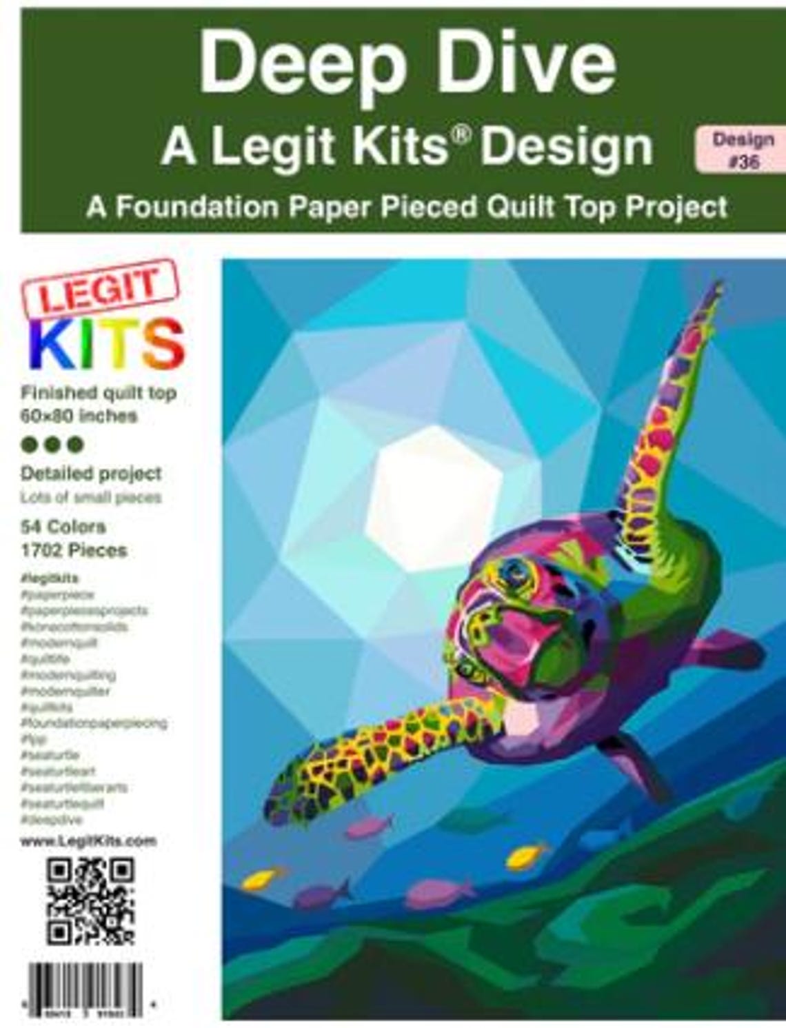 Legit Kits - Large Foundation Paper Pieced Quilt Top Project (60X80 ...