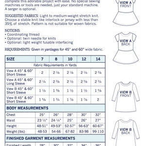 Nora - Pattern From Children's Corner for Knit Dress Sizes 7-14 - Etsy