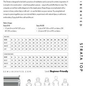 Strata Top Pattern, Sew Liberated SLN132 - Etsy