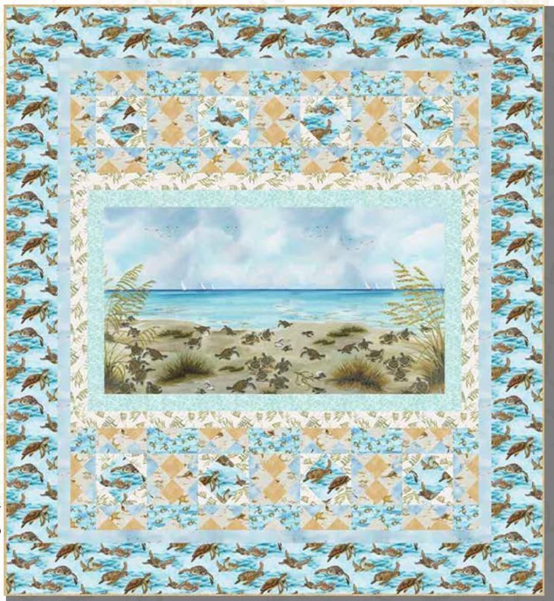 Turtle March Quilt Kit Featuring Turtle March Collection From Henry ...