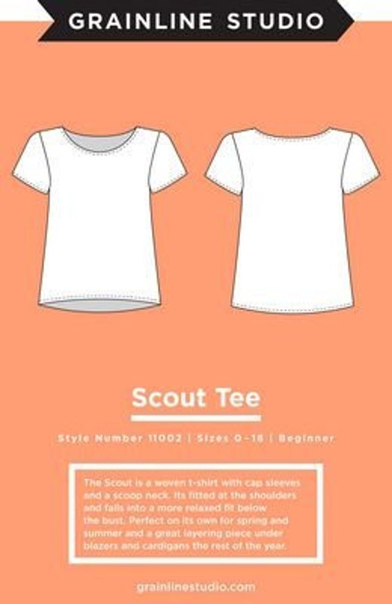 Scout Tee Pattern Grainline Studio GS11002 - Etsy
