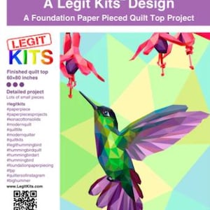 Legit Kits - Large Foundation Paper Pieced Quilt Top Project (60X80 ...