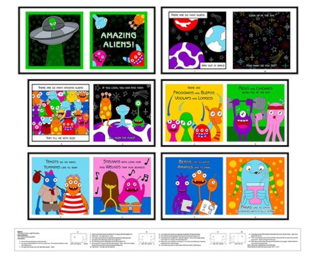 Amazing Aliens Book Panel - Etsy