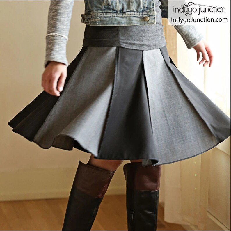 Modern Gored Skirt Pattern, Indygo Junction Designs IJ987CR - Etsy