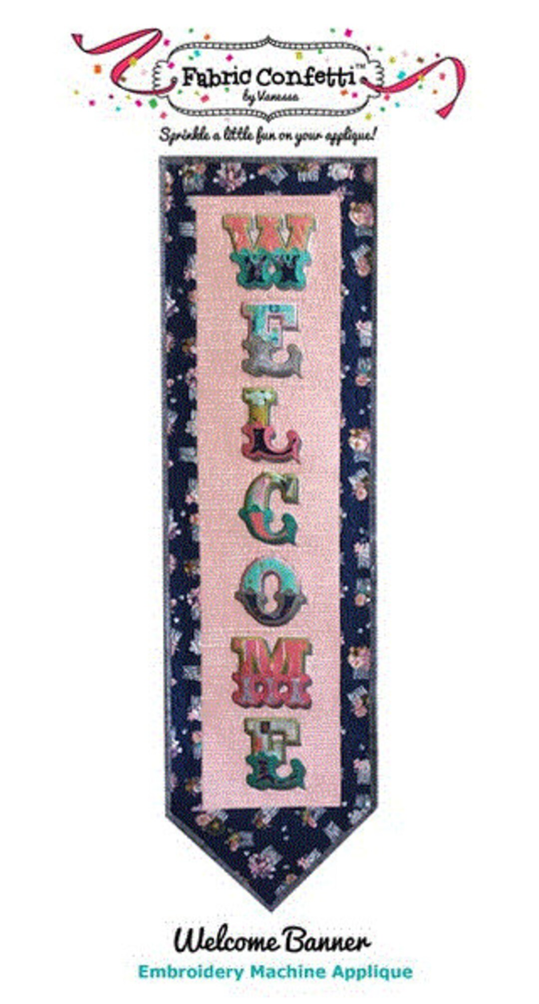Welcome Banner Machine Embroidery Design on CD by Fabric - Etsy